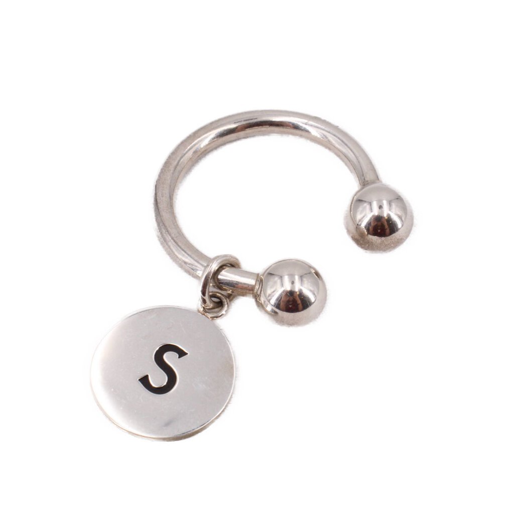 TIFFANY & CO STERLING SILVER MONOGRAM KEY RING KEYCHAINS