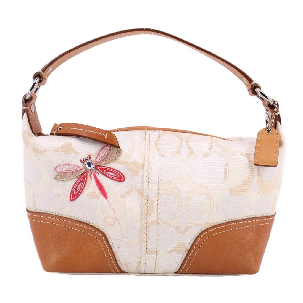COACH OPTIC SIG DRAGONFLY HANDLE BAG WHITE