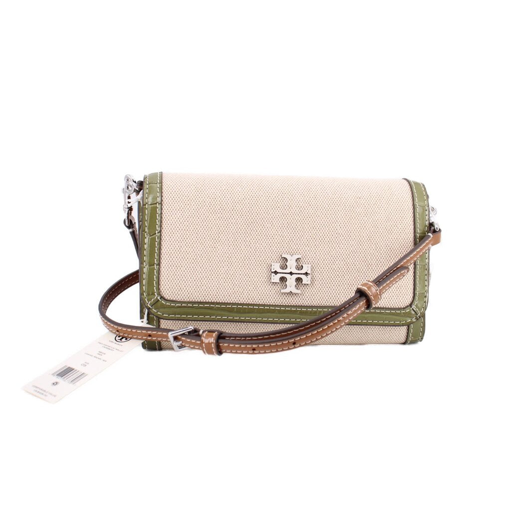 TORY BURCH THEA FLAT WOC CROSSBODYS CANVAS